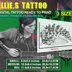 Ellie's Printable Tattoo / Ellie's Tattoo / the Last of Us Tattoo ...