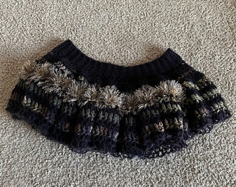Crochet Ruffle Mini Skirt - Etsy