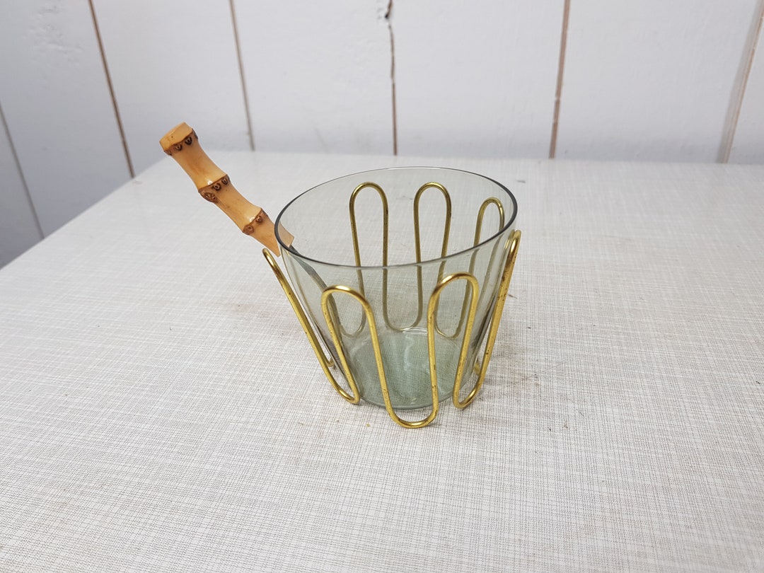 Pretzel Holder Brass 50s Glass Dip Green / Bk01 - Etsy