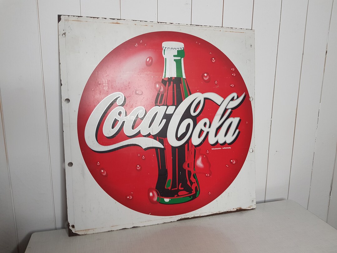 Vintage Sign Coca Cola Advertising Sign Metal - Etsy