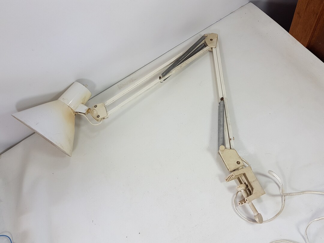 Lamp Lamp Work Lamp White Architect Lamp 70s Clamp Lamp - Etsy