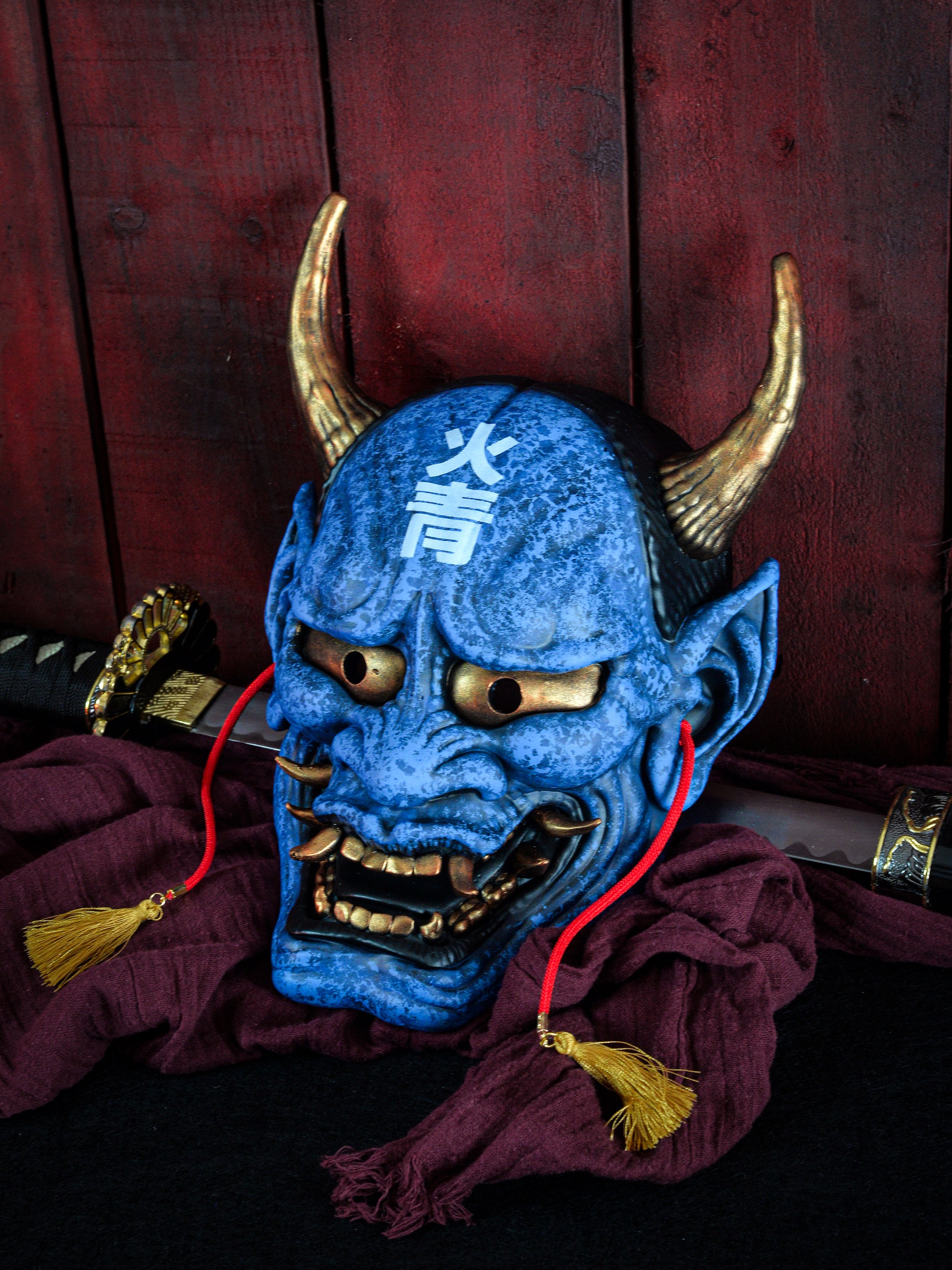 Traditional Japanese Hannya Mask Oni Demon Japanese Traditional Mask ...