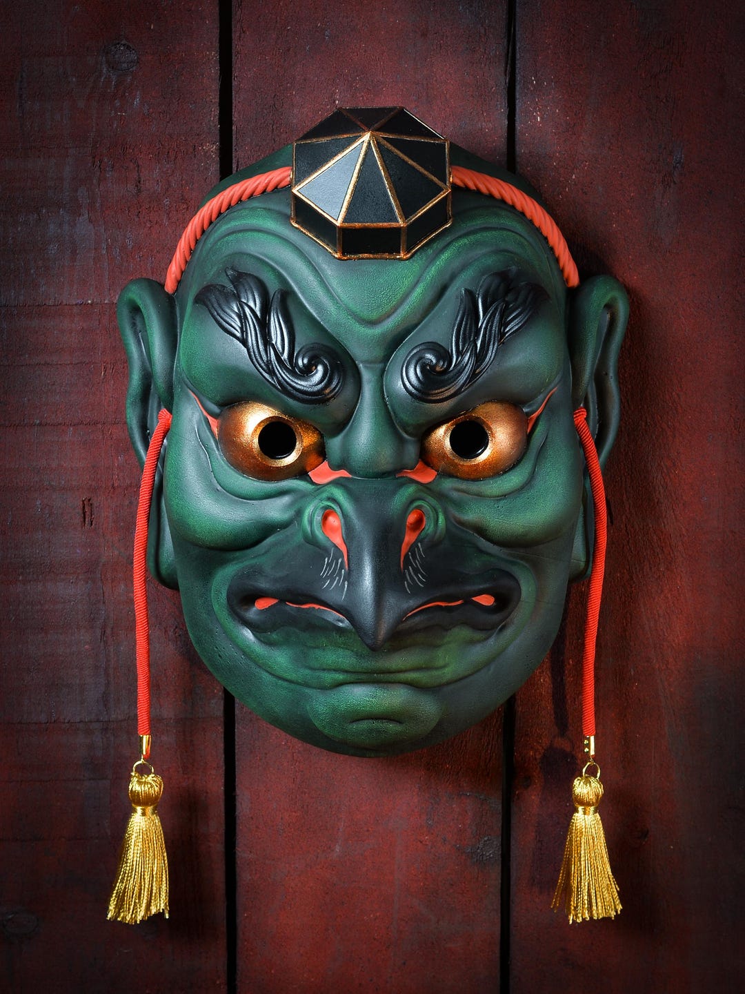 Karasu Tengu Mask Japanese Yokai Bird Samurai Oni Mask Noh Cosplay - Etsy