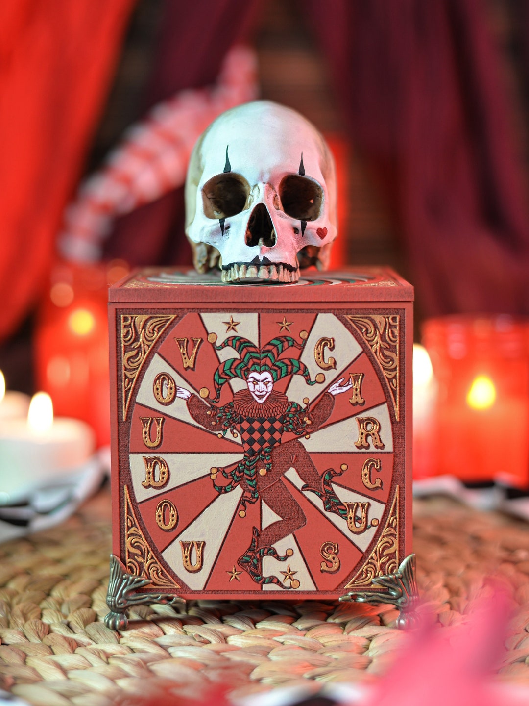 CIRCUS Box Circus Skull Wooden Box - Etsy