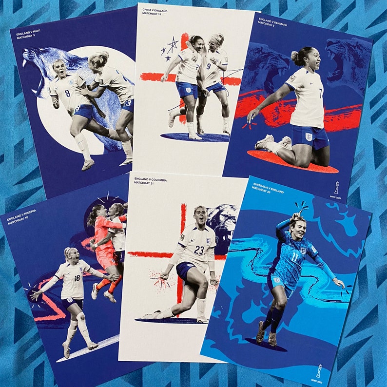 A6 Women's World Cup 2023 Poster Print England Lionesses Football ...