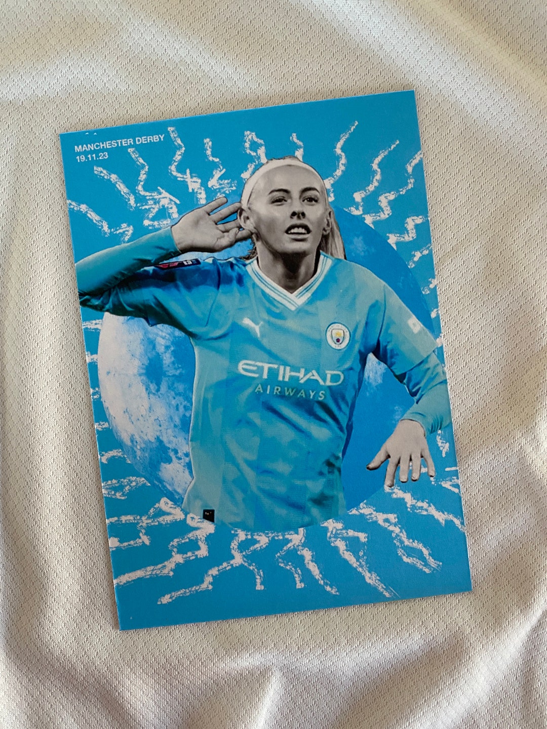 Chloe Kelly Manchester City A6 Art Poster Print Lionesses Man City ...