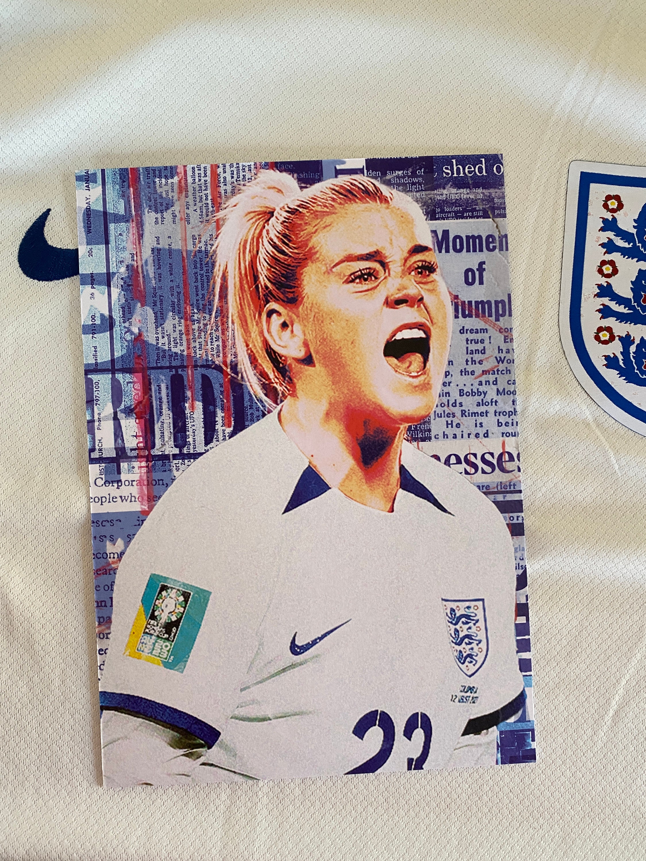 Alessia Russo Lionesses A5 Art Poster Print England Women Woso - Etsy UK