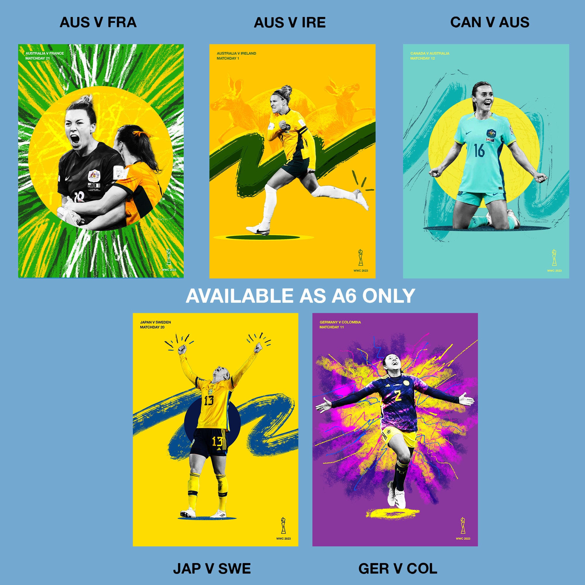 A6 Women's World Cup 2023 Poster Print England Lionesses Football ...