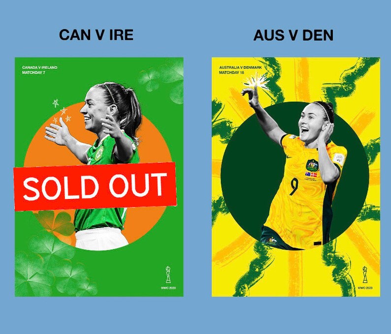 A6 Women's World Cup 2023 Poster Print England Lionesses Football ...