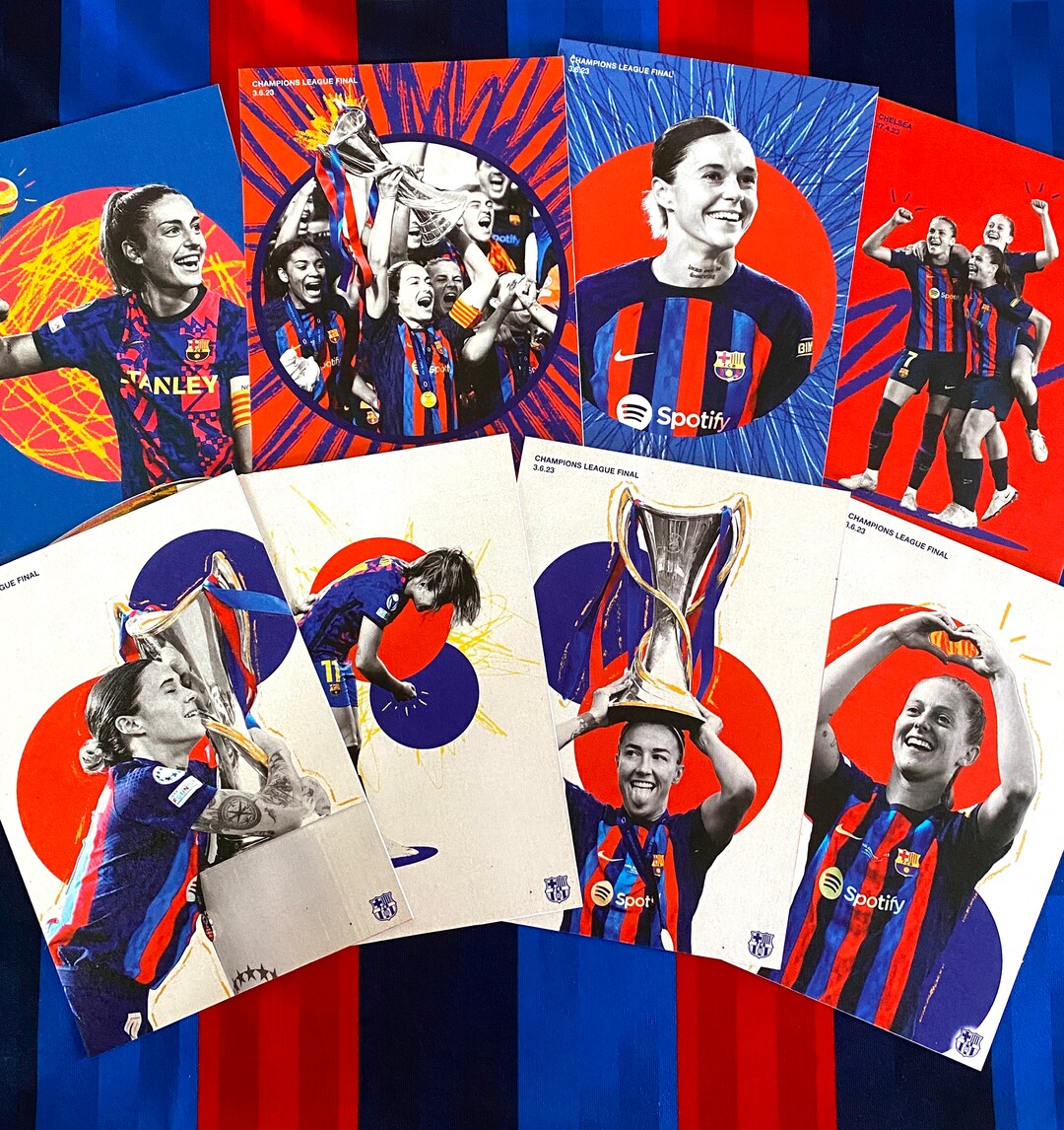 Barcelona Femeni A6 Art Print Poster Women's Football Woso Lionesses ...