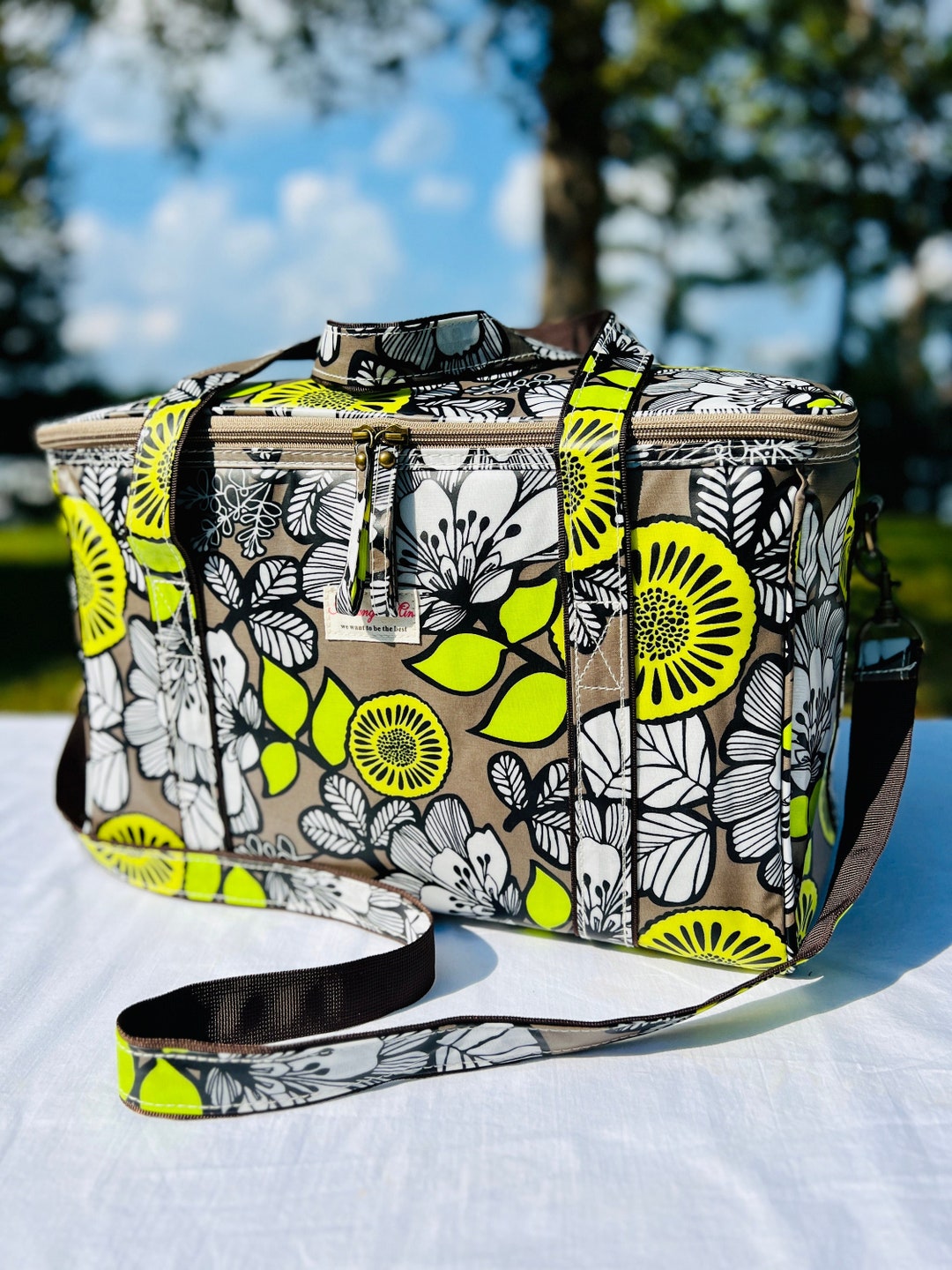 Extra Large Travel Cooler,floral Insulated Lunch Bag for Women,reusable ...