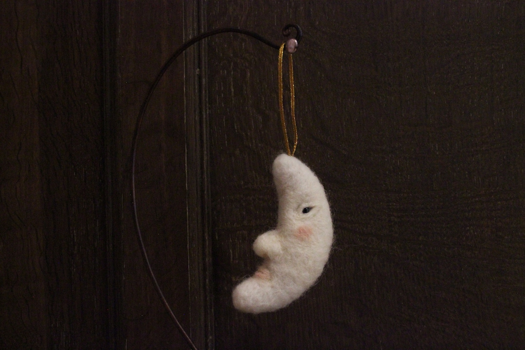 Hanging Crescent Moon, Needle Felted - Etsy