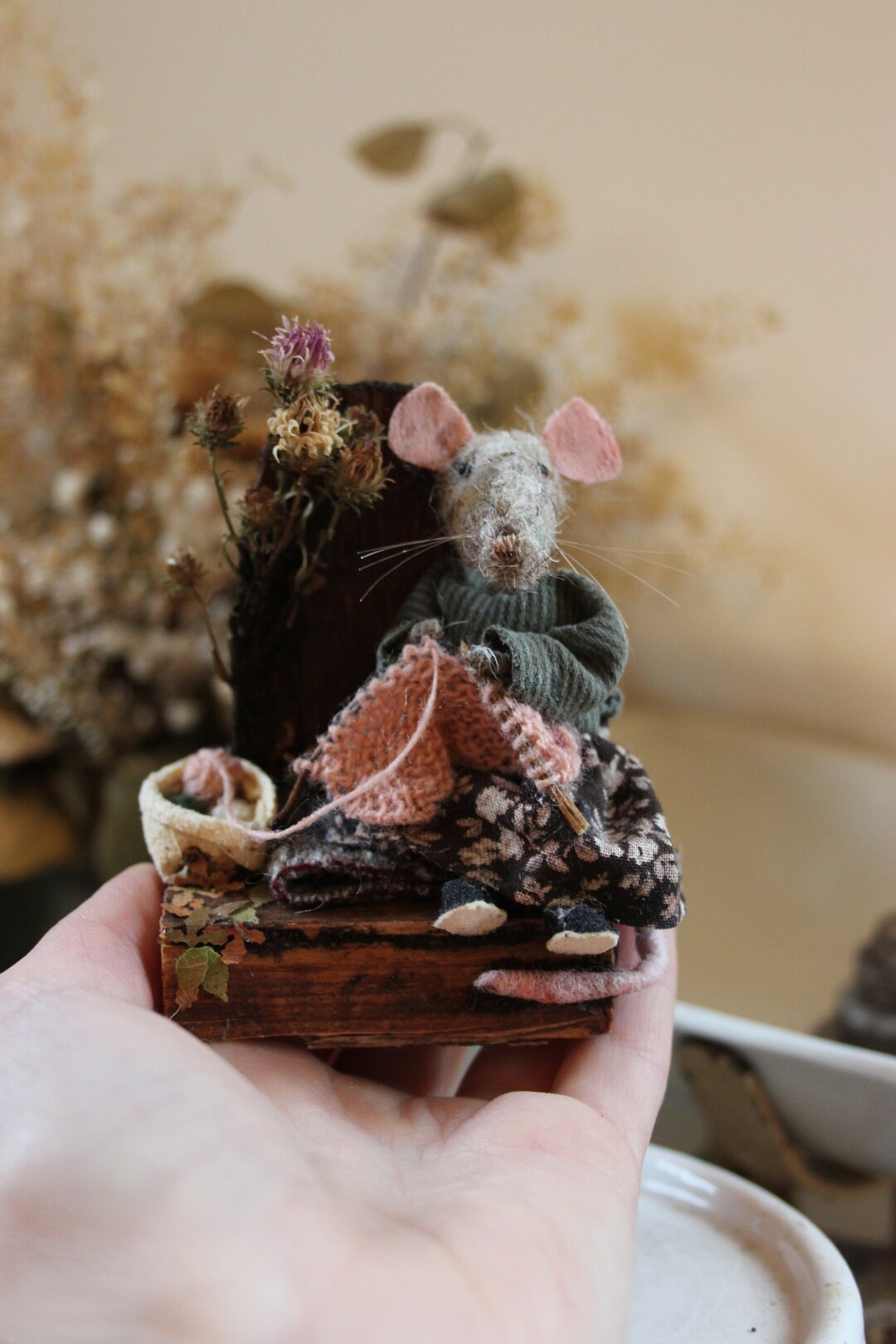 Molly Mouse, Needle Felt Mouse - Etsy