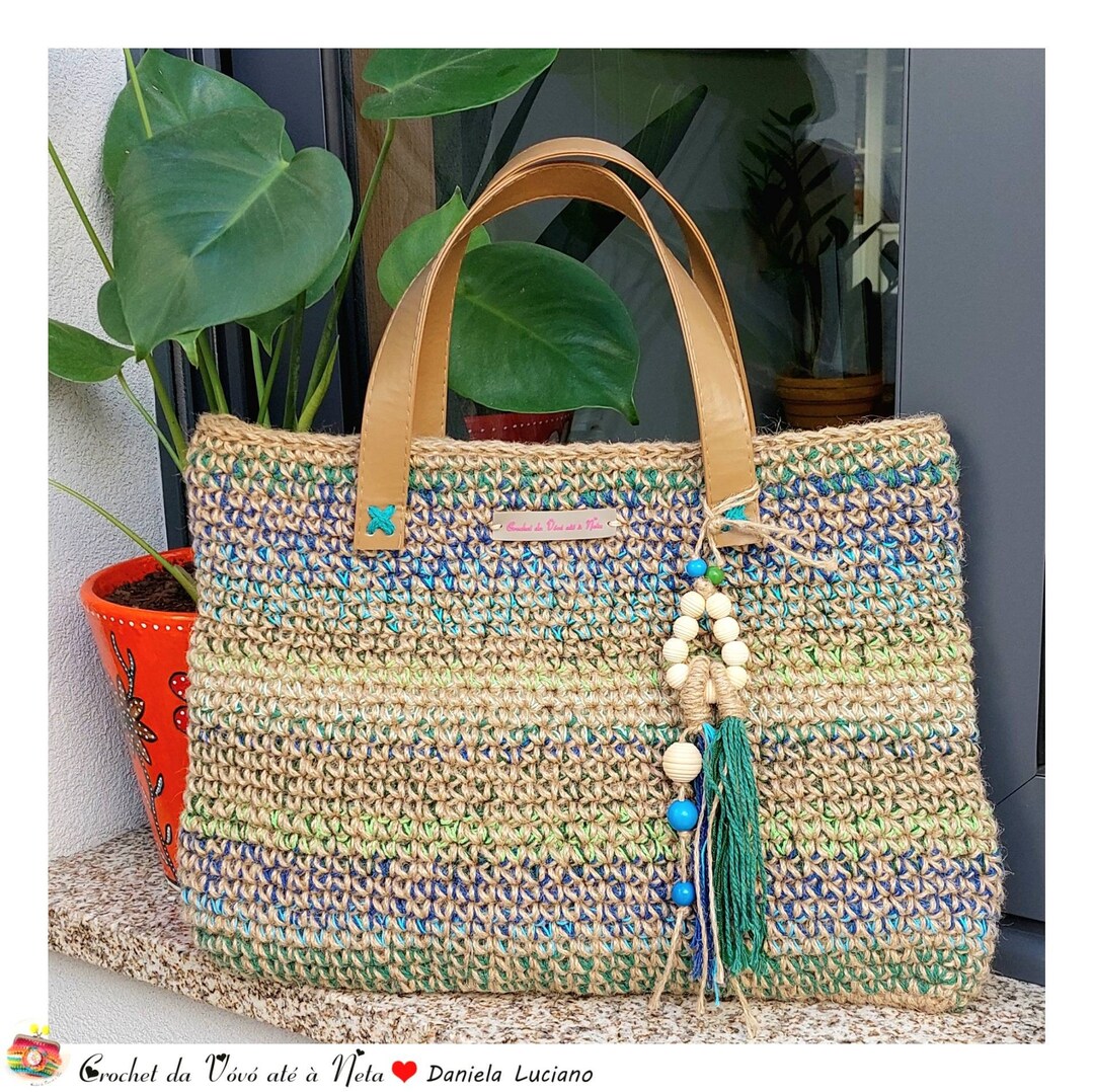 Crochet PATTERN Natural Linen Bag - Etsy