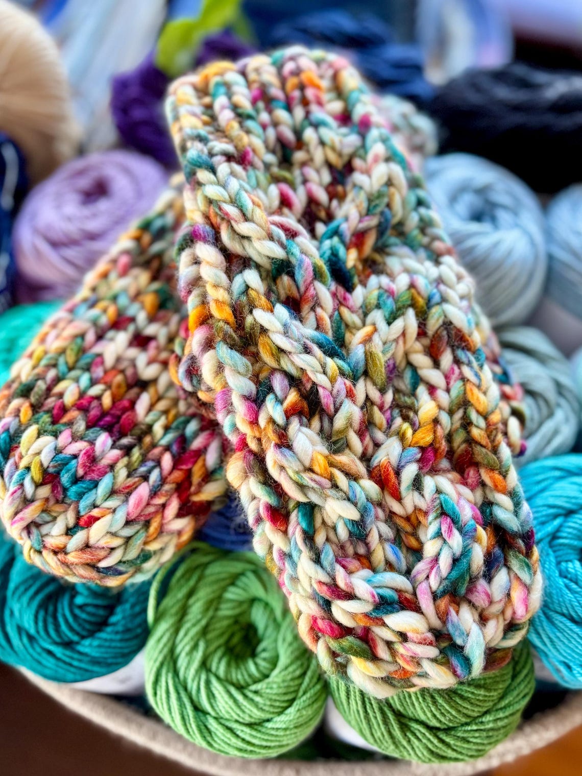 RAINBOW SPRINKLE MITTENS Luxury Handmade Knit Merino Wool Mittens Ready ...