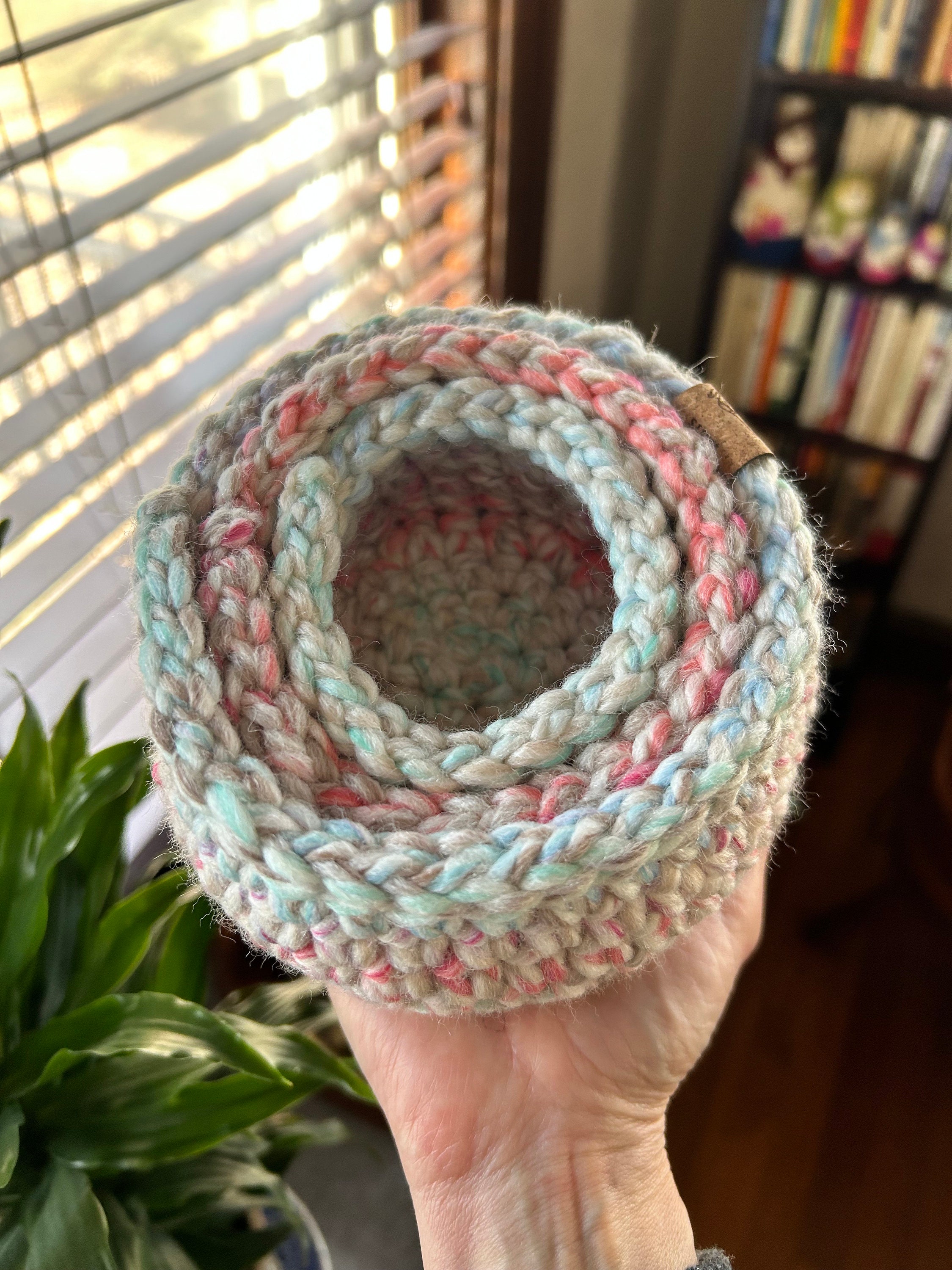 READY TO SHIP Pastel Nesting Bowls, Crocheted Baskets, Farmhouse Baskets, Storage Baskets ...