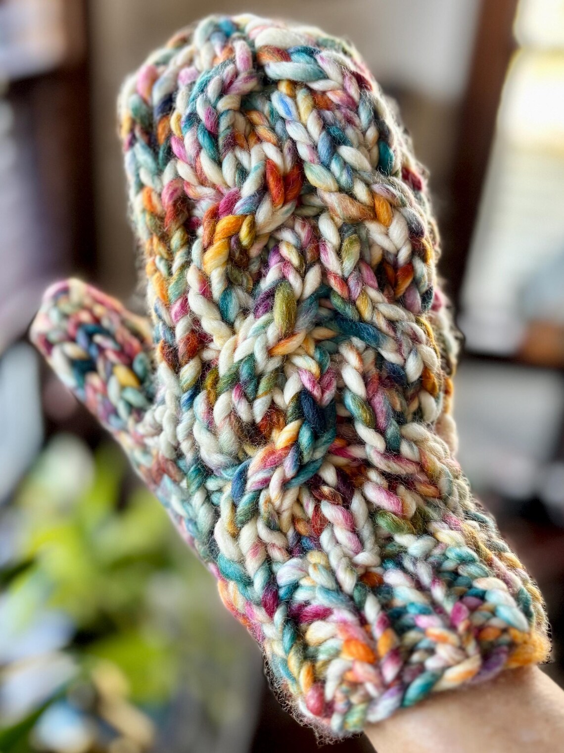 RAINBOW SPRINKLE MITTENS Luxury Handmade Knit Merino Wool Mittens Ready ...