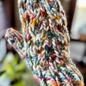RAINBOW SPRINKLE MITTENS! Luxury Handmade Knit Merino Wool Mittens ...