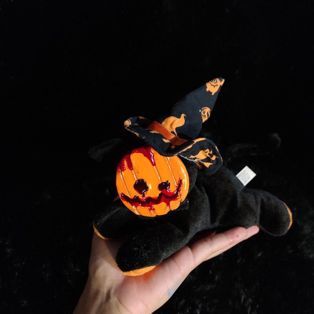 Stinky Heart Club Custom Horror Halloween Cat Pumkin Horror Teddy - Etsy
