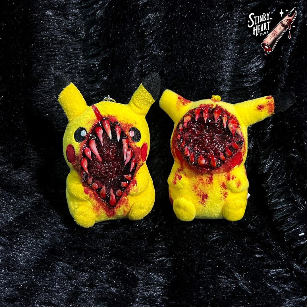 Custom Horror Pikachu Pokemon Creepy Keychain - Etsy