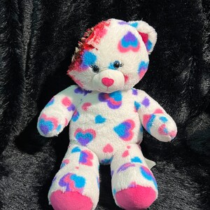 Creepy Horror Colorful Heart Half Head Bear Stuffed Toy 16, Horror ...
