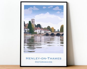 Henley Print, Henley-on-thames, Regatta Print - Etsy UK
