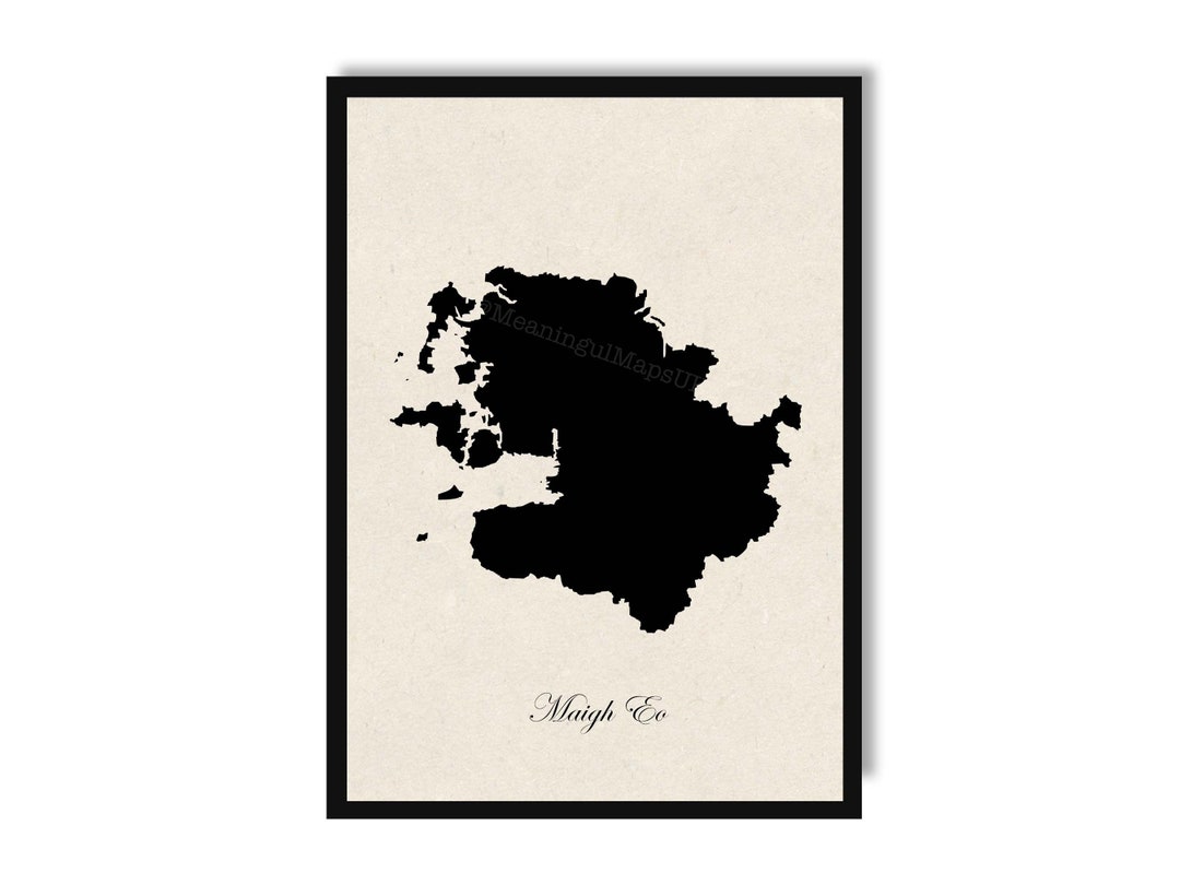 Map of Co Mayo Maigh Eo Poster Mayo Travel Print Ireland - Etsy