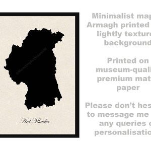 Map of Co Armagh | Ard Mhacha Poster | Armagh Northern Ireland ...