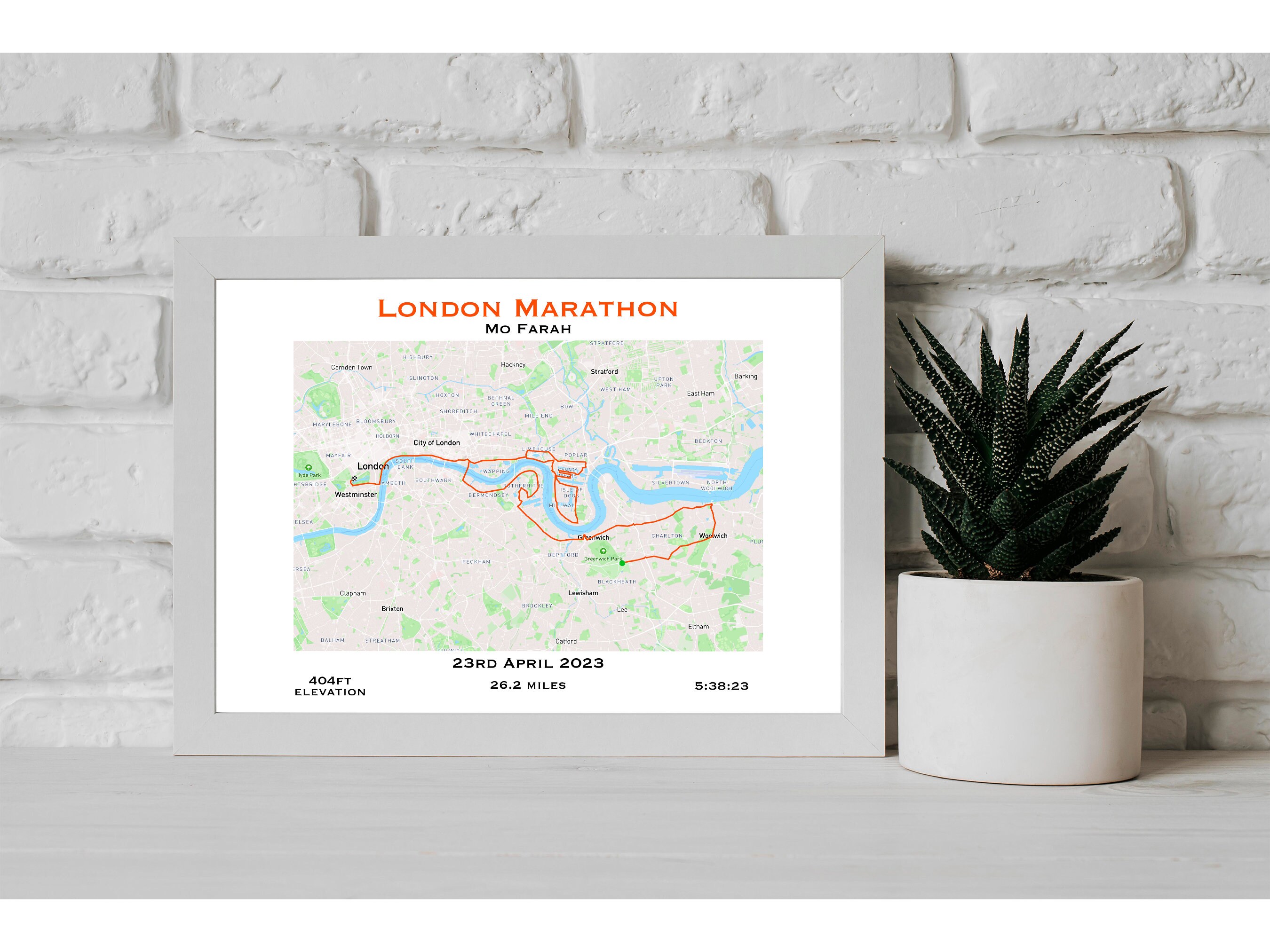 Personalised London Marathon Strava Print Running Poster - Etsy