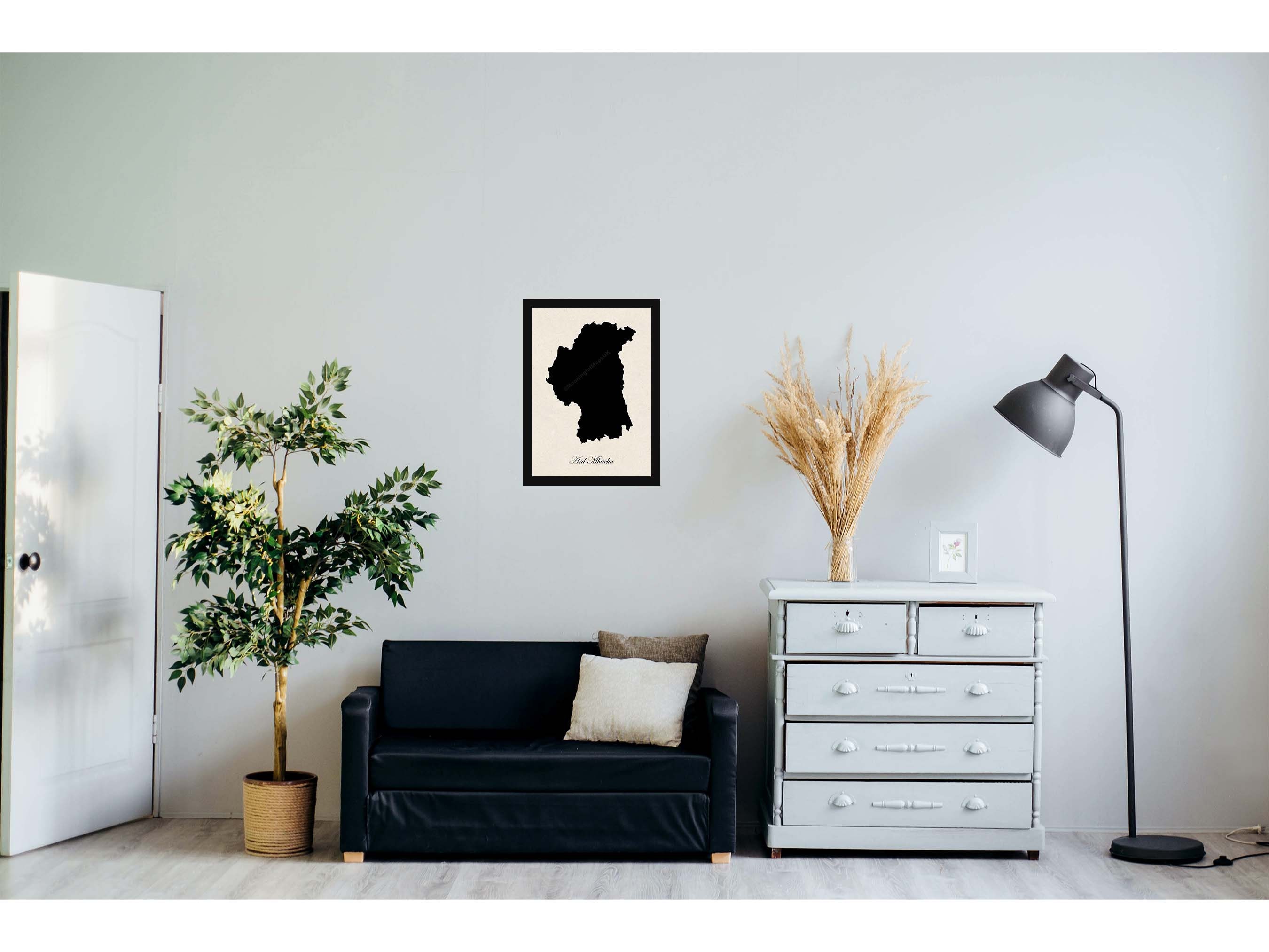 Map of Co Armagh Ard Mhacha Poster Armagh Northern Ireland - Etsy UK