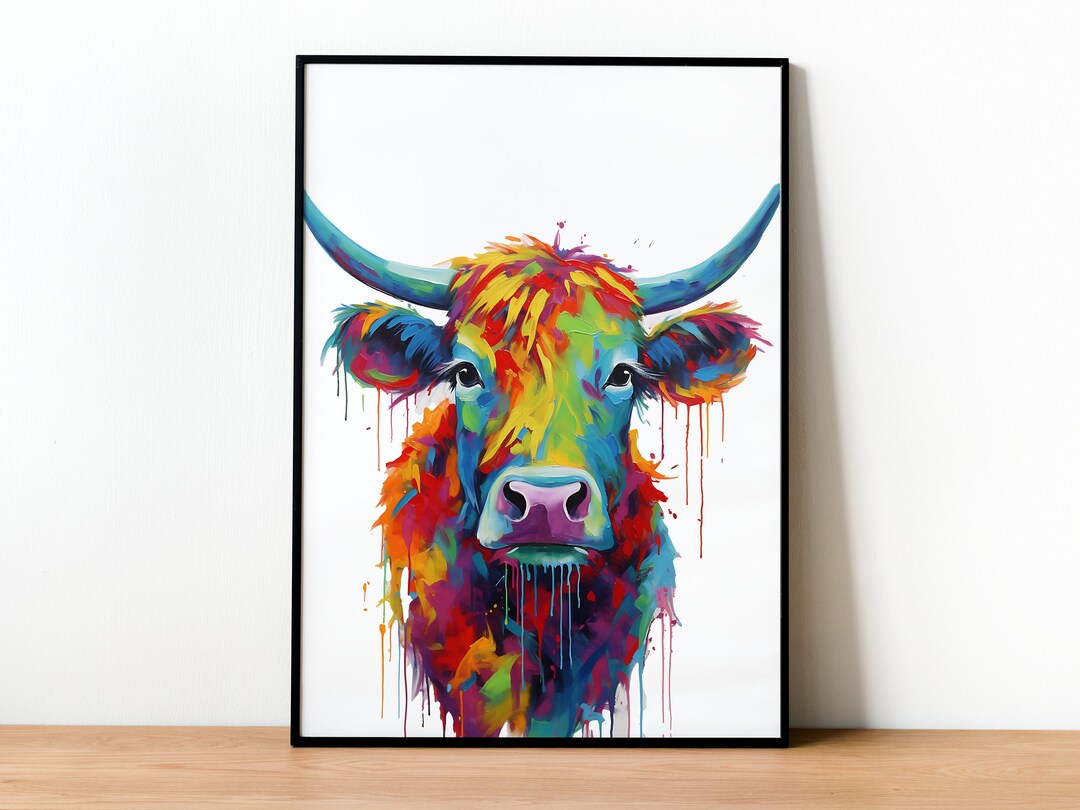 Highland Cow Print | Animal Poster | Children's Room Decoration ...