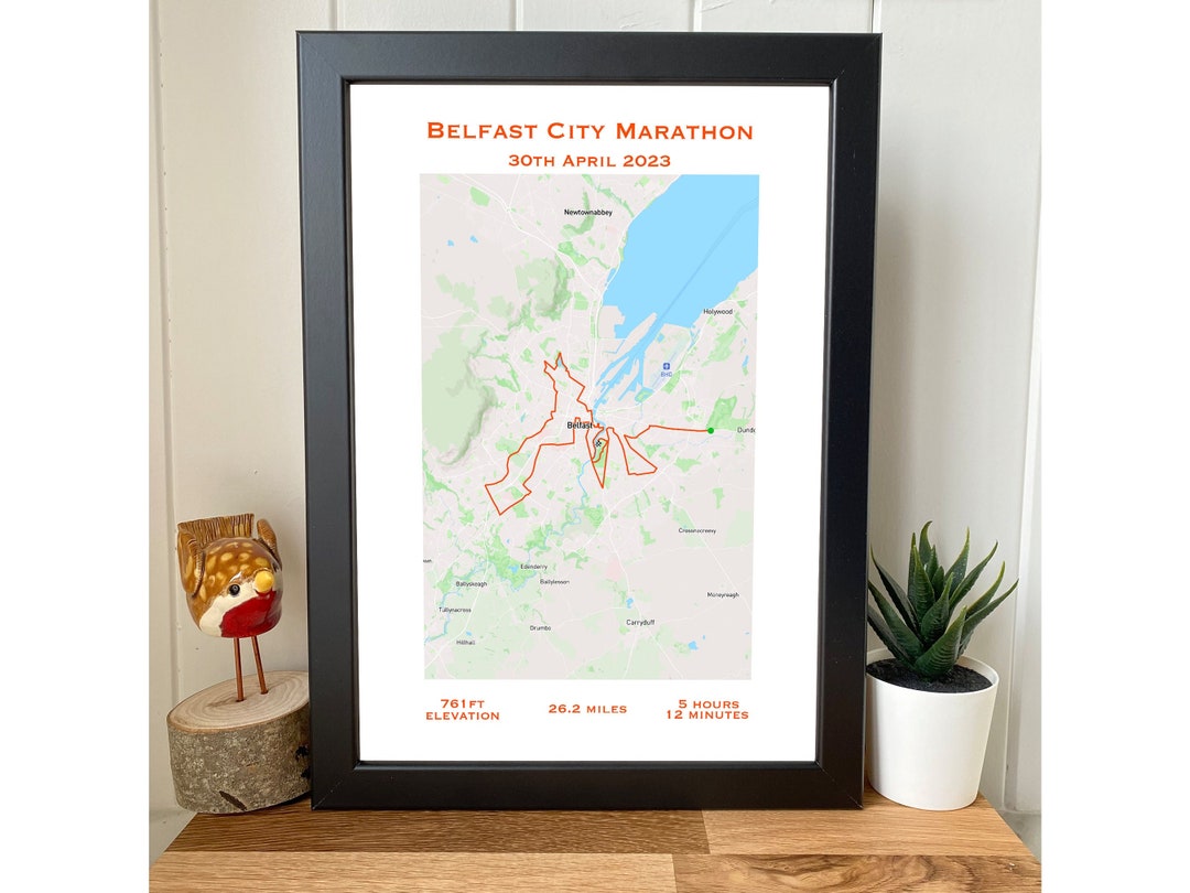 Personalised Running Gift Strava Map Marathon Map - Etsy