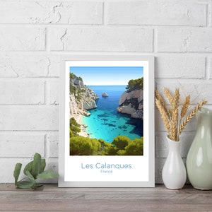 Customisable Calanques De Cassis Print French Wall Art France Coastal ...