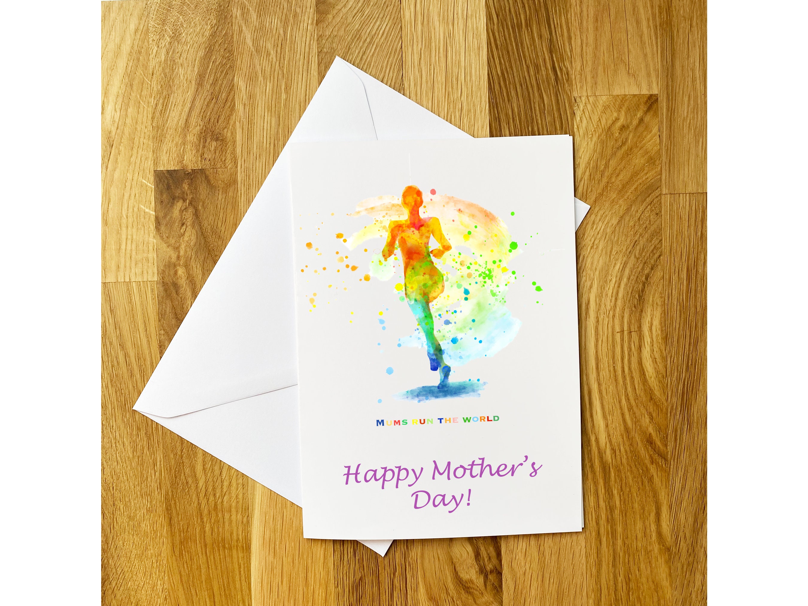 Mother's Day Card for Runners Mums Run the World - Etsy
