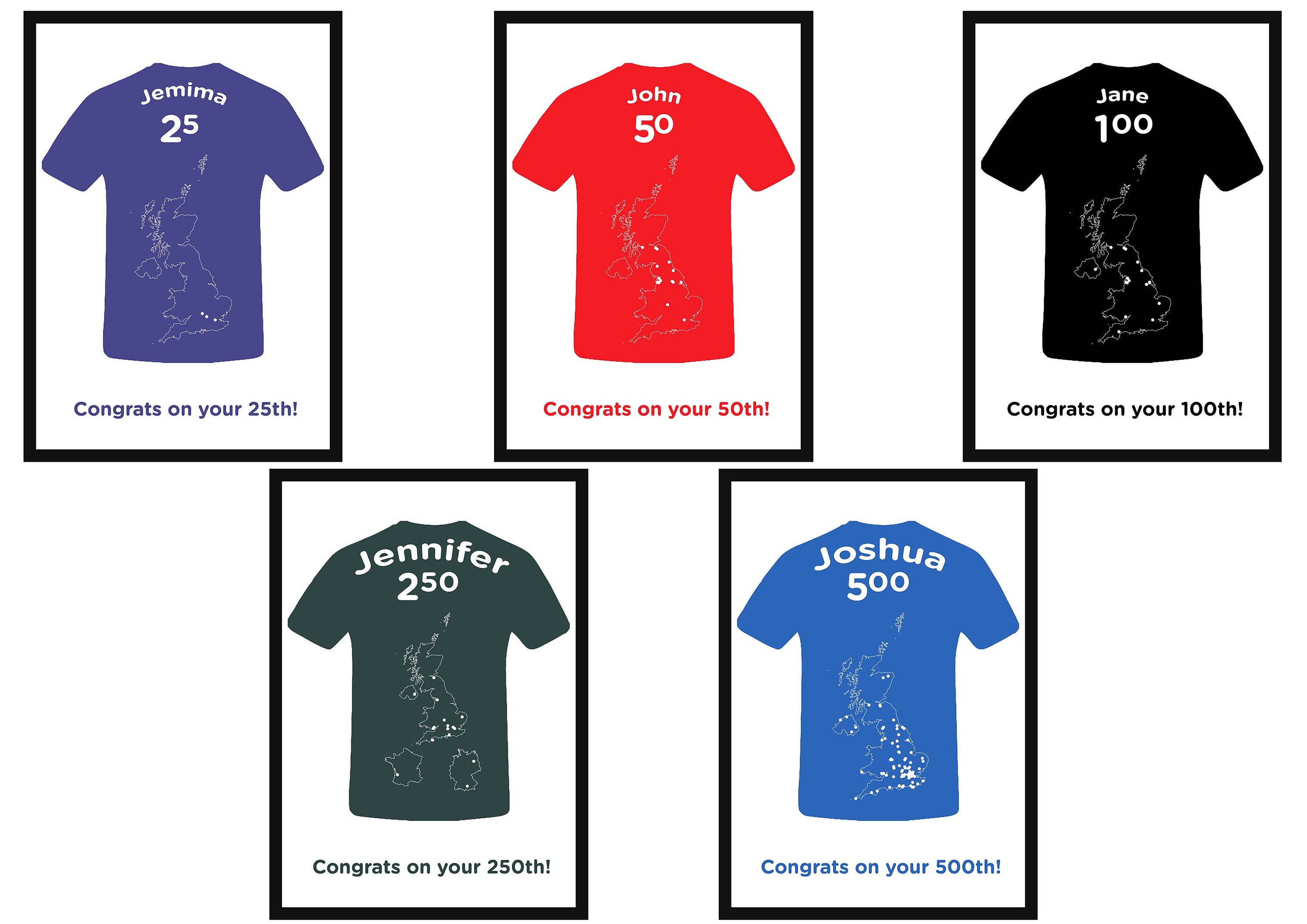 25th Parkrun Milestone Poster Personalised Parkrun Gift Parkrun Tourist ...