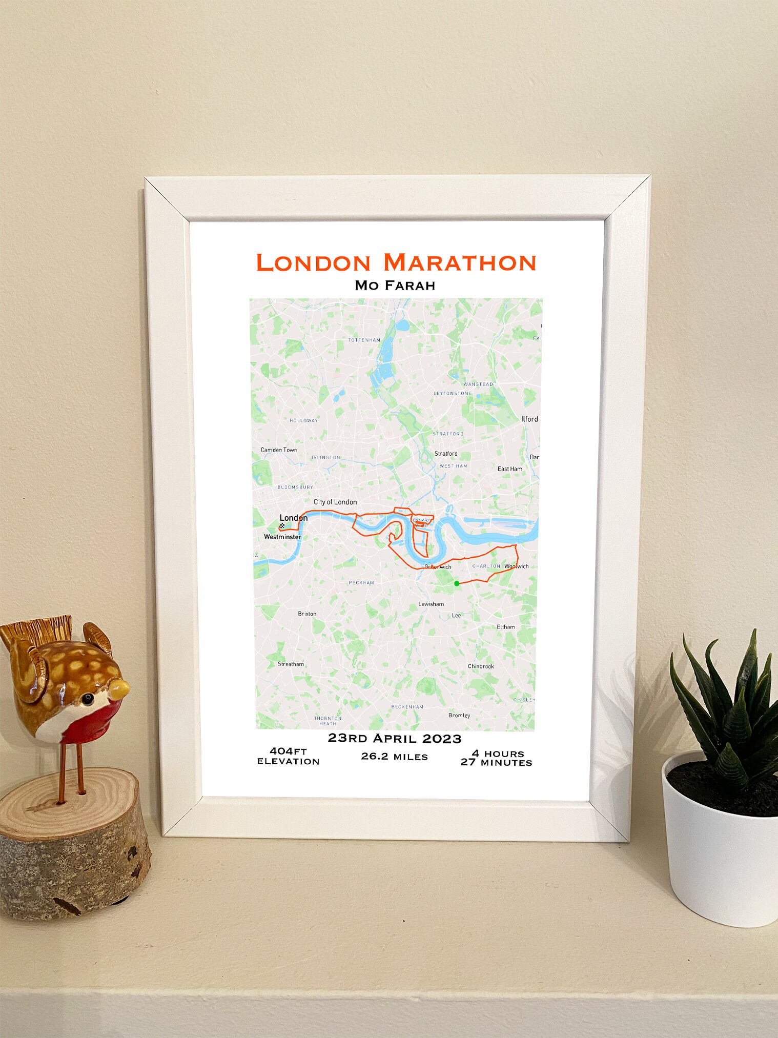 Personalised London Marathon Strava Print Running Poster - Etsy