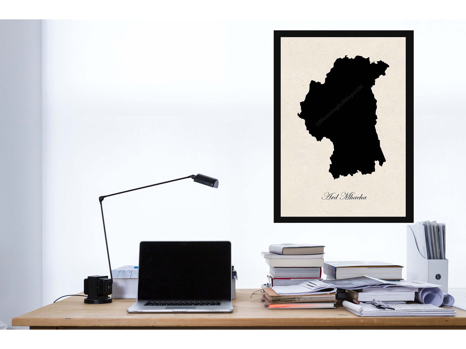Map of Co Armagh Ard Mhacha Poster Armagh Northern Ireland Minimalist ...