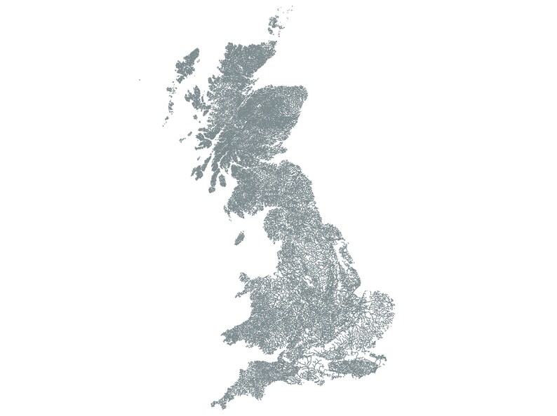 Map of Great British Rivers River Map Map of Great Britain - Etsy UK