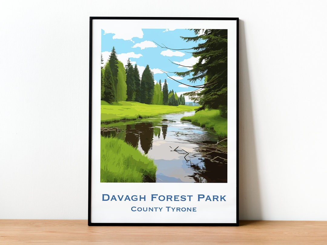 Customisable Davagh Forest Park Print | County Tyrone Wall Art ...