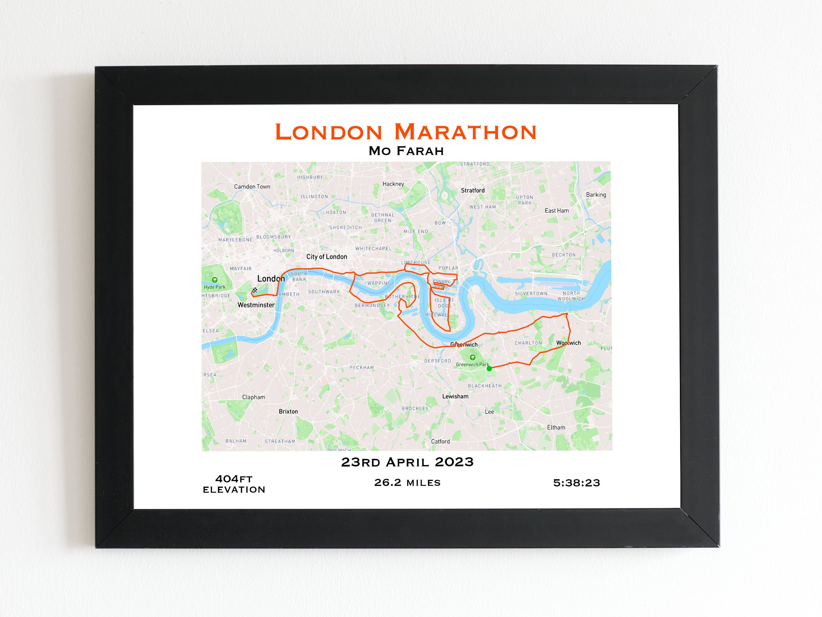 Personalised London Marathon Strava Print Running Poster - Etsy