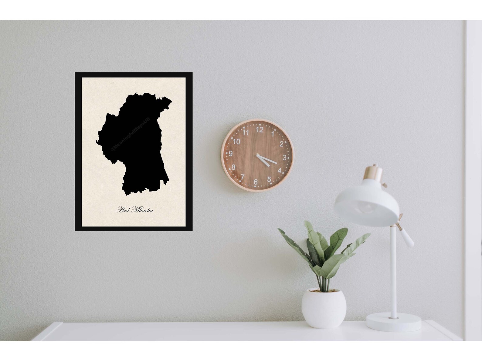 Map of Co Armagh Ard Mhacha Poster Armagh Northern Ireland Minimalist ...