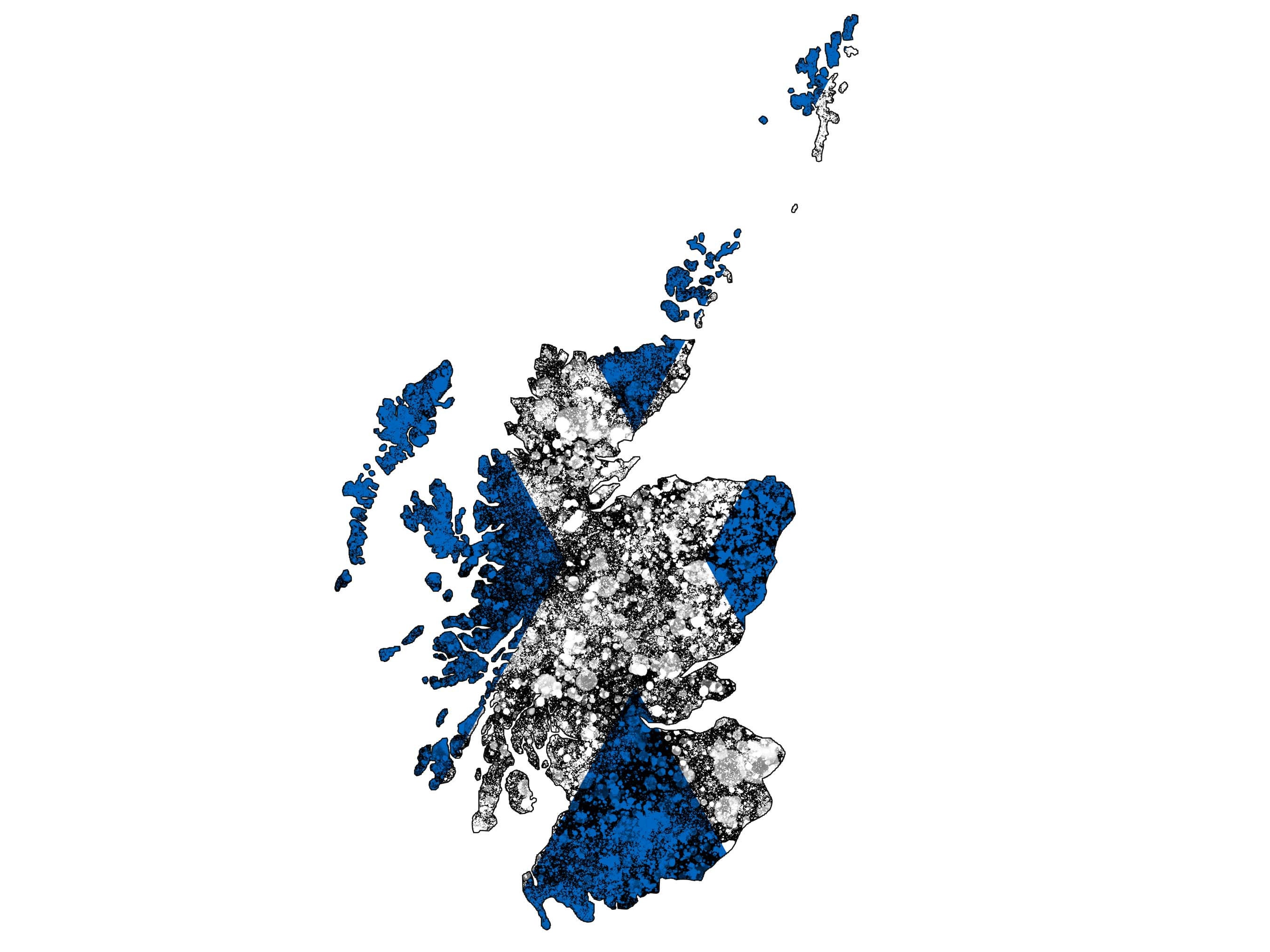 Scotland Map the Saltire Scottish Flag Map of Scotland - Etsy UK