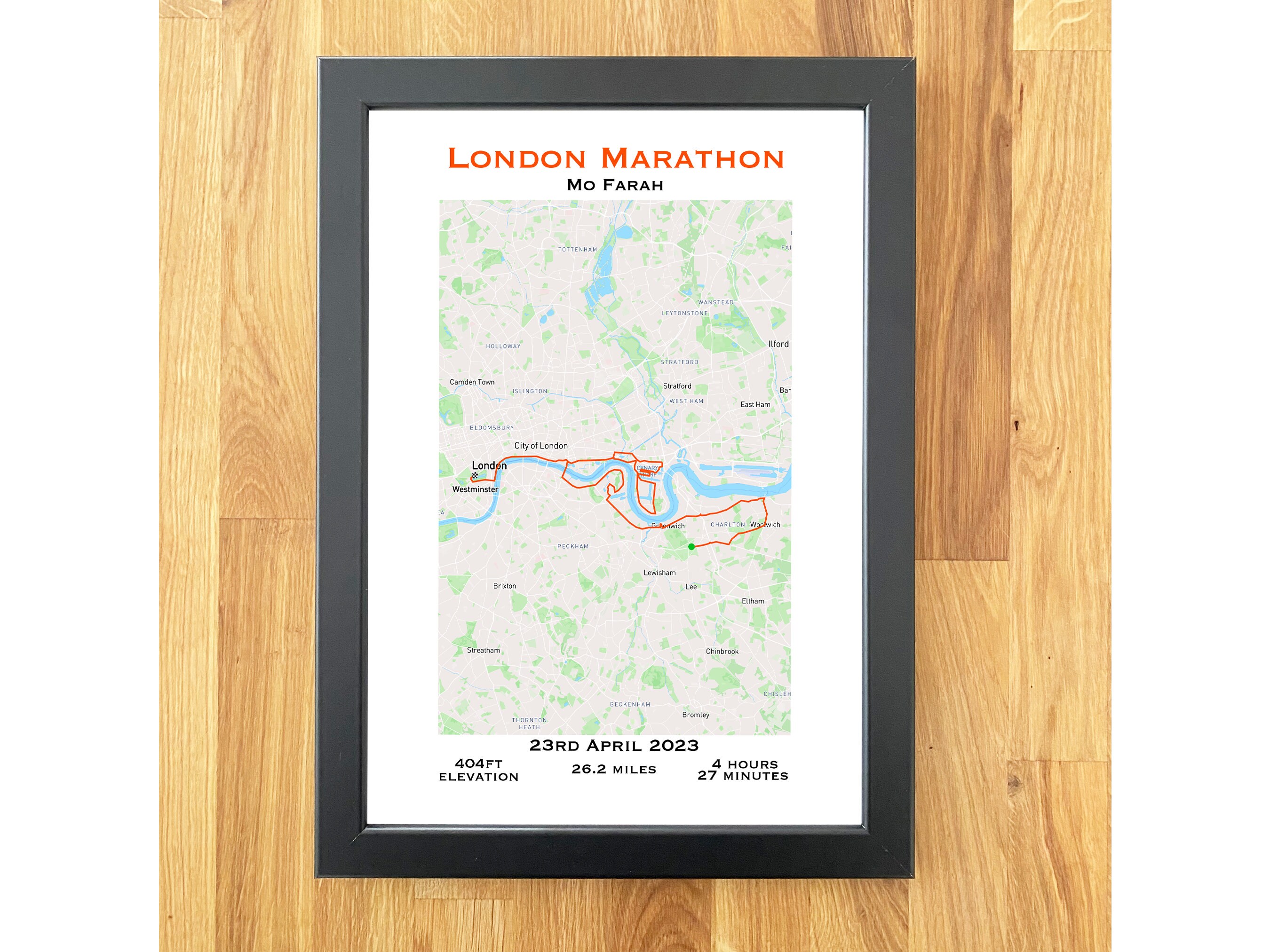 Personalised London Marathon Strava Print Running Poster - Etsy