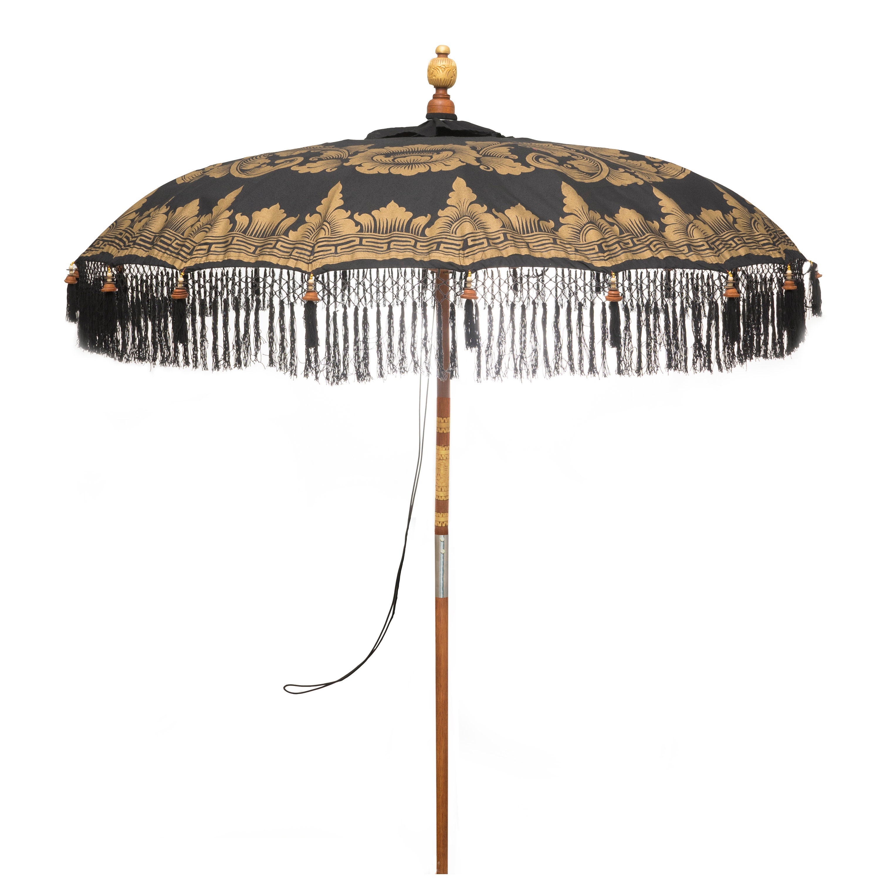 Traditional Indonesian Parasol Black With and Golden Print Boho Style ...