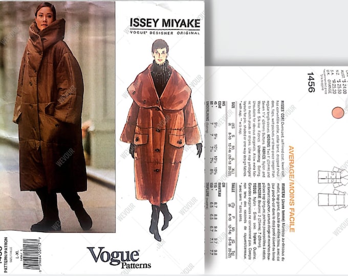 VOGUE DESIGNER 1990 Pattern Issey Miyake Coat #1456 - Etsy