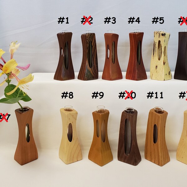 Wood Bud Vase - Etsy