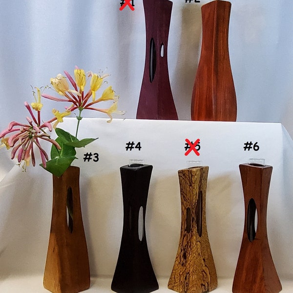 Wood Bud Vase - Etsy