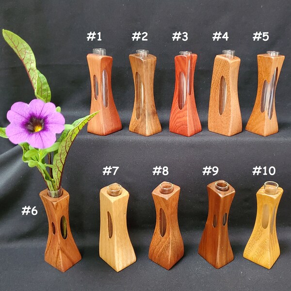 Wood Bud Vase - Etsy