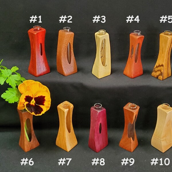 Wood Bud Vase - Etsy