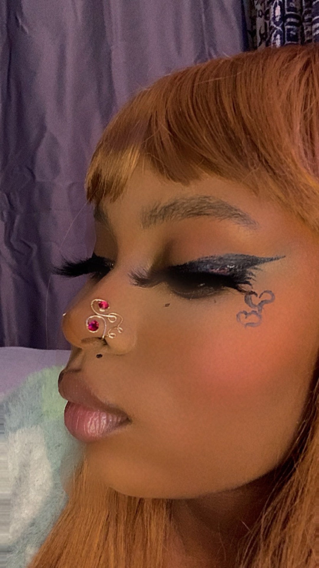 Ruby Garden Nose Cuff// Fake Nose Ring// Faux Nose Cuff // Faux Nose ...